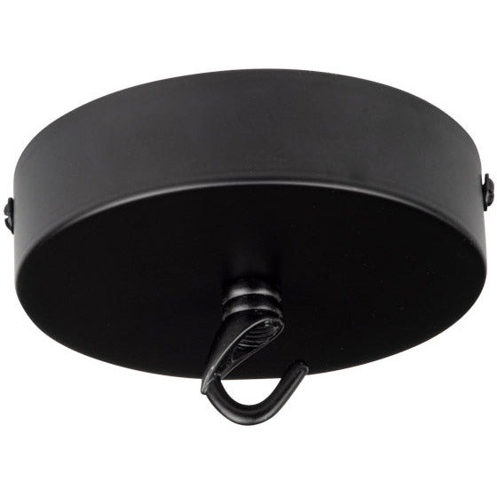 Ceiling cap black with hook – Touwlampshop